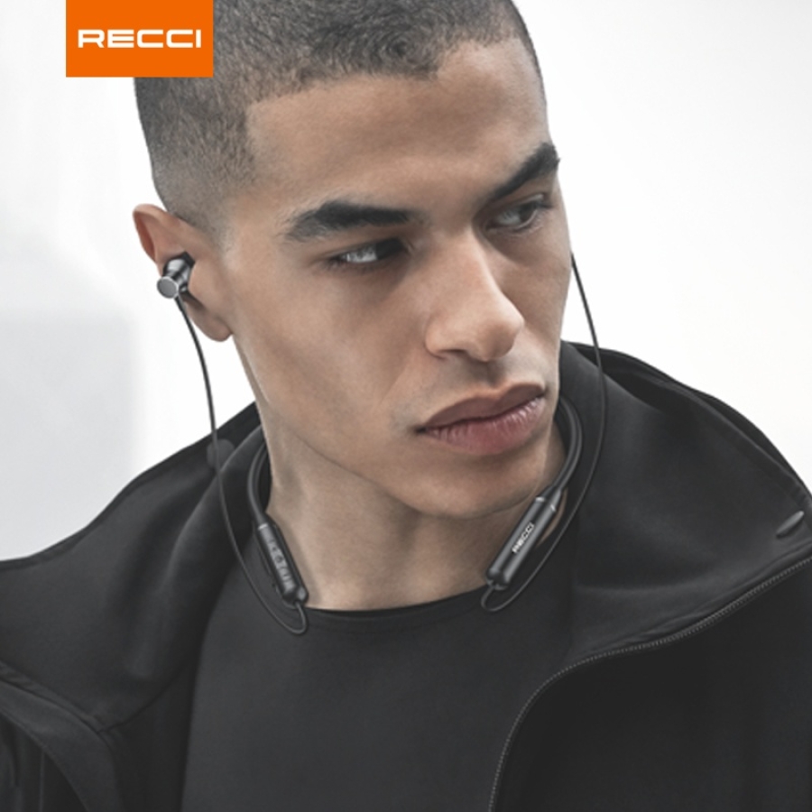 واير ستور | RECCI WIRLESS EARPHONE BLACK