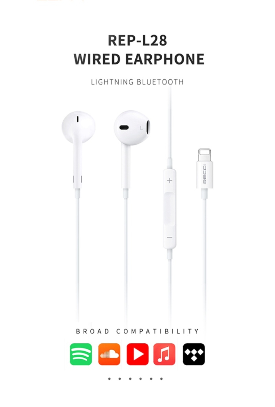 واير | RECCI LIGHTNING EARPHONE BLUETOOTH VERSION