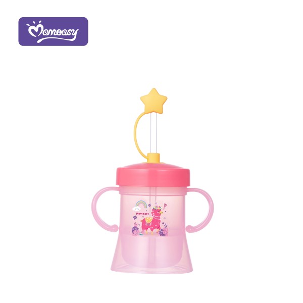 كوب القش الطفل , وردي من Momeasy